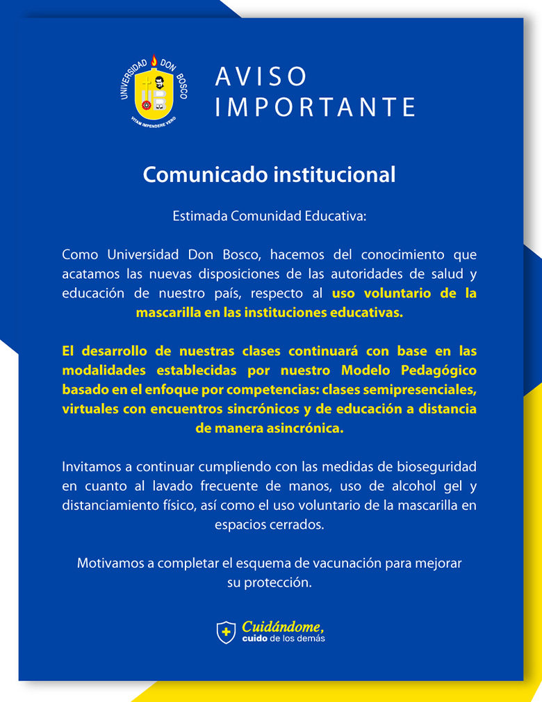 Universidad Don Bosco © | Inicio