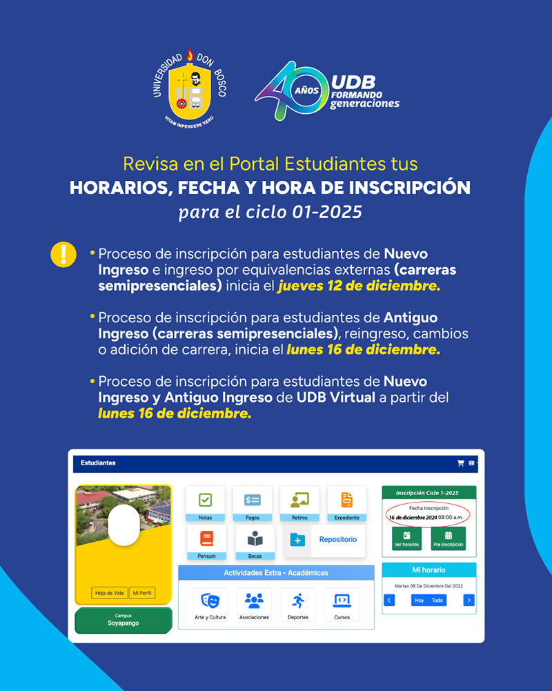 Universidad Don Bosco © | Inicio