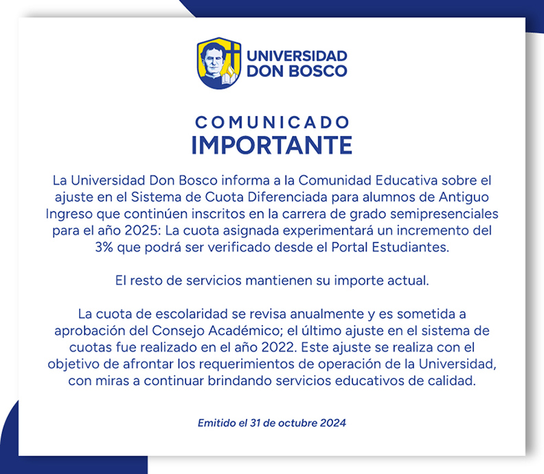 Universidad Don Bosco © | Inicio